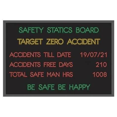 Rega Safety Statistics Display Boards At Best Price In Vadodara Id
