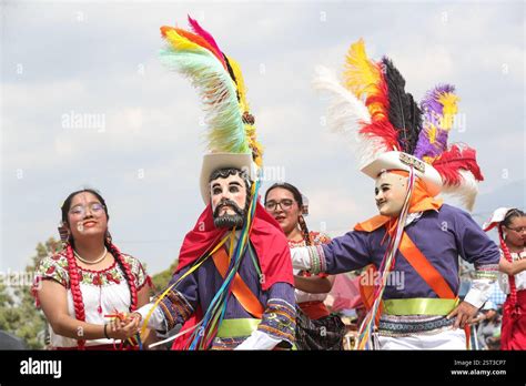 Inhabitants From Municipality Of Tlaxcala Taking Part During The Xviii