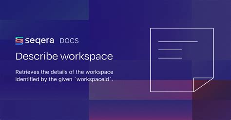 Describe Workspace Seqera Docs