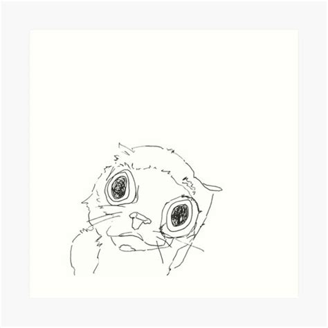 Cat Staring At You Meme Cat Meme Art Print For Sale By Dumbhoodie Redbubble