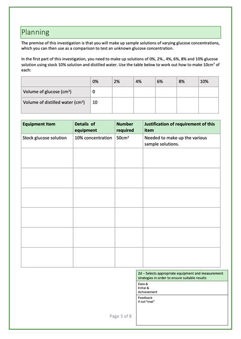 A Level Bio Practical 1a Serial Dilutions And Calibration Curve Teaching Resources