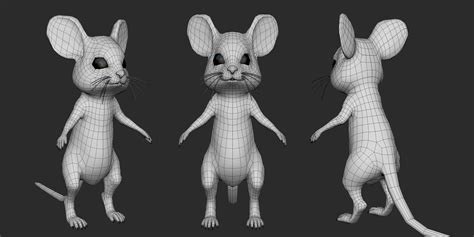 Cute Mouse Topology Uv Map 3d Model By Tsering