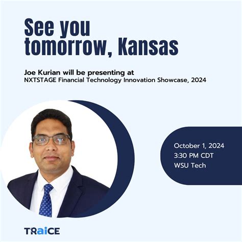 Catch Our Co Founder Joe Kurian In Kansas Tomorrow He Will Be