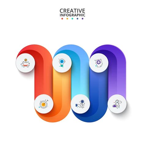 Premium Vector Business Data Visualization Abstract Elements Of Diagram With 6 Steps Options