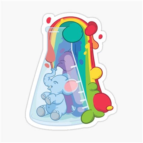 Elephant Toothpaste Beaker Sticker For Sale By Punchon Redbubble