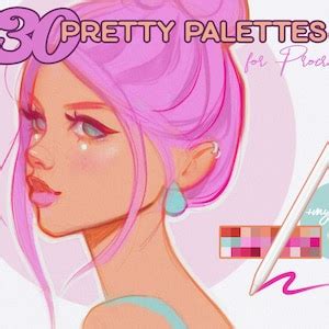 Procreate Color PALETTES 30 Procreate Swatches Color Schemes Swatch Best Sketching Brush