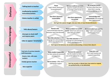 behaviour consequence chart pdf