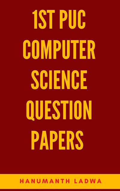 1st puc computer science question papers