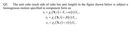 Q5 The Unit Cube Each Side Of Cube Has Unit Length Chegg Com