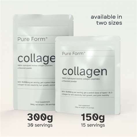 Pure Form Collagen 10000mg Hydrolyzed Bovine Collagen
