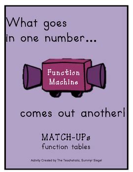 Function Tables Match Up By The Teachaholic Teachers Pay Teachers