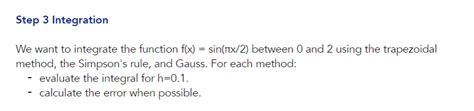 Solved We want to integrate the function f x sin πx Chegg com