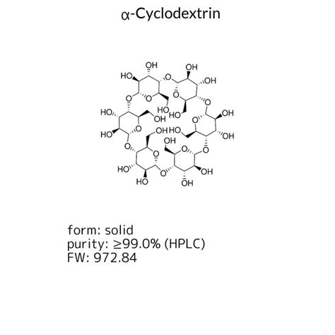 Aldrich α Cyclodextrin Wacker Chemie Ag ≥980 Hplc 코랩샵 Kolab