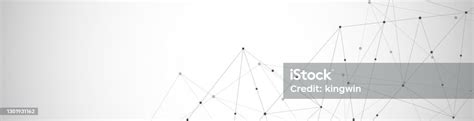 추상적인 다각형 배경과 점과 선을 연결하는 웹 사이트 헤더 또는 배너 디자인 글로벌 네트워크 연결 텍스트에 대한 신경질 배경과 공간을 가진 디지털 기술 가리키기에 대한 스톡