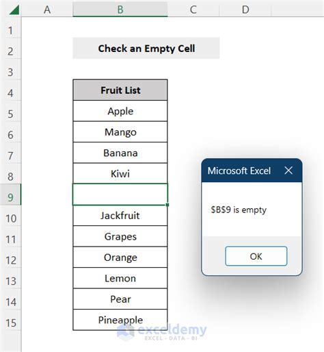 Excel Is Not Empty Imaginative Minds