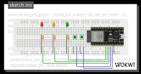 Verkeerslicht Millis States Copy Wokwi Esp32 Stm32 Arduino Simulator