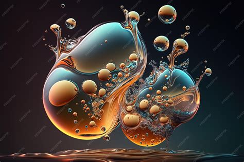 Premium Photo Colorful Fluid Bubbles Abstract Background Isomorphic