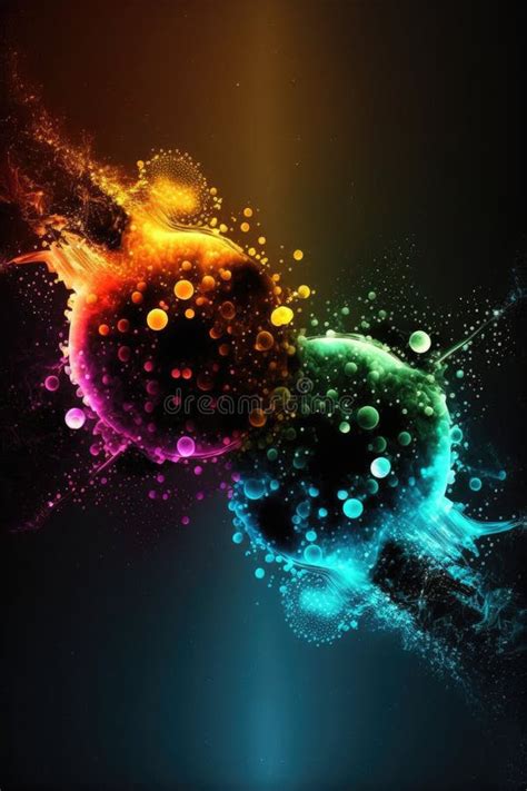 Colorful Glowing Particle Background Generative Ai Stock Illustration Illustration Of