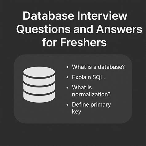 25 Powerful Database Interview Questions For Freshers