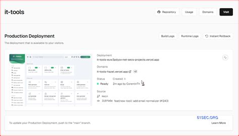 5 Mins Docker Deploy Your Own Online Toolbox It Tools Vercel