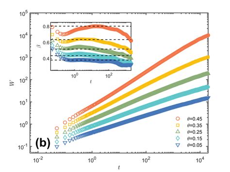 The Plot Of Interface Width W L T Versus Time T For The Temporal