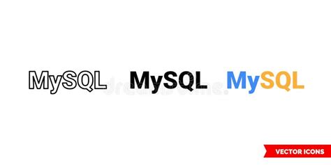Two Color Mysql Vector Icon From Programming Concept Isolated Blue Mysql Vector Sign Symbol Can