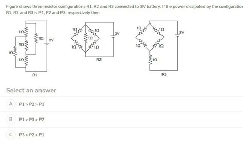 [answered] Figure Shows Three Resistor Configurations R1 R2 And R3 Kunduz