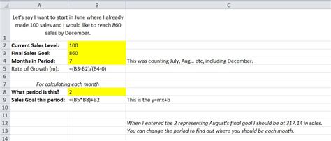 Excel Find A Growth Rate That Creates Values Adding To A Determined