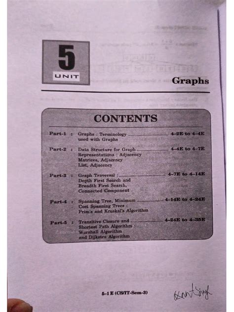 5 Graph Notes Pdf Applied Mathematics Algorithms