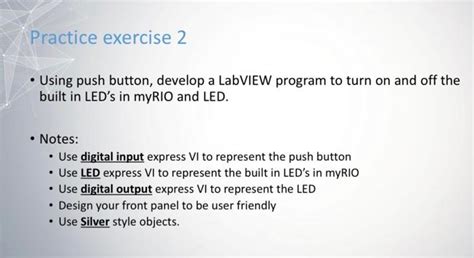 Using Push Button Develop A Labview Program To