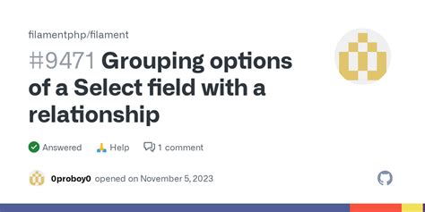 Grouping Options Of A Select Field With A Relationship · Filamentphp Filament · Discussion 9471