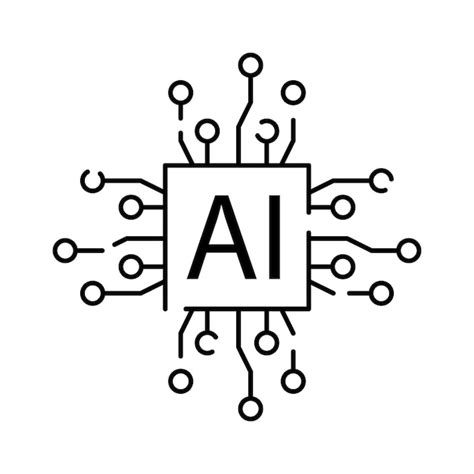Premium Vector Deep Learning Ai Linear Icon Neural Network With