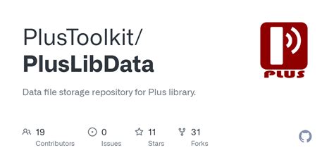 Github Plustoolkit Pluslibdata Data File Storage Repository For Plus Library