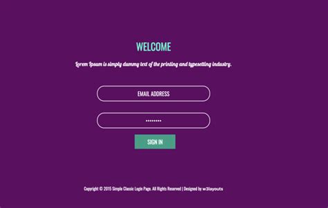 Login Page In Html Templates