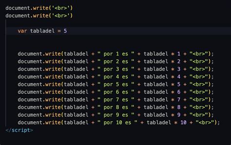 Tabla de Multiplicar Lógica de programación Primeros pasos Solucionado