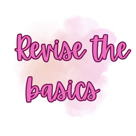 Revise The Basics Youtube