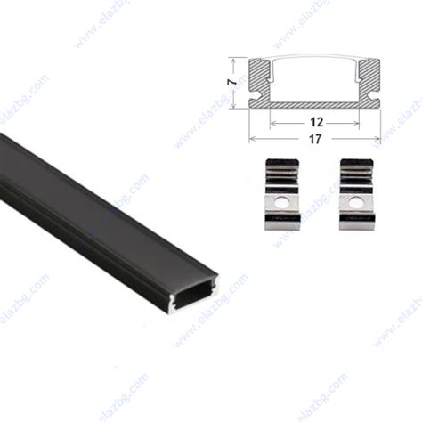 ЧЕРЕН профил за Led лента за директен монтаж 3 м Елаз Мебелен обков