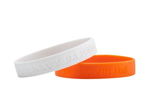 Custom Debossed Silicone Wristbands Myzone Printing