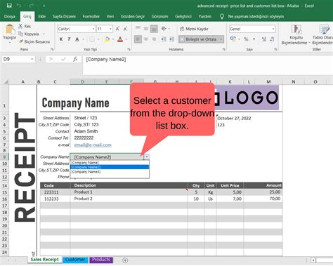 Advanced Receipt Template Excel Google Sheets Convertible Etsy