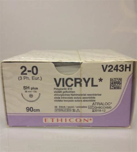 Vicryl 2 0 Sh 90cm J243h V243h Jan F Andersen