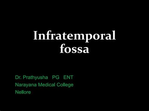 Infratemporal Fossa A Systematic Approach Pptx