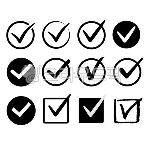 체크표시아이콘 중요표시 체크표시 체크상자 요점표시 사진이미지일러스트캘리그라피 Space작가