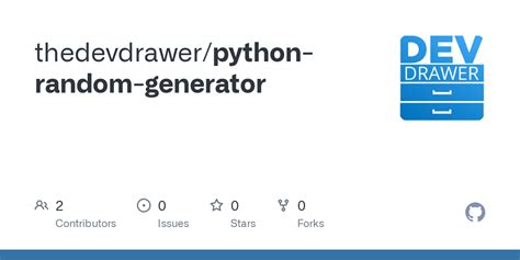 Github Thedevdrawer Python Random Generator