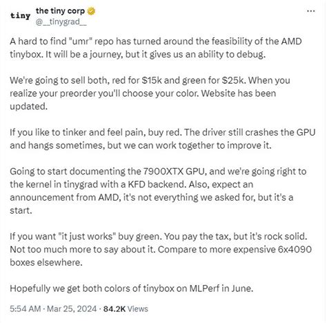 Tiny Corp Prepping Separate AMD NVIDIA GPU Based AI Compute Systems TechPowerUp