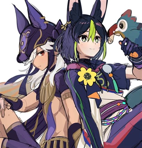 Tighnari And Cyno Genshin Impact Drawn By Snzisnr Danbooru