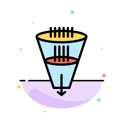 Data Filter Filtering Filtration Funnel Abstract Flat Color Icon Template 15113543 Vector Art At