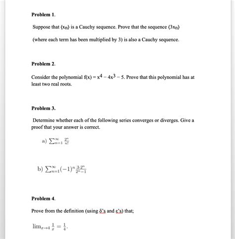 Solved Problem Suppose That Xn Is A Cauchy Sequence Chegg