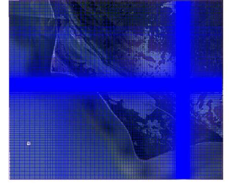 Cartesian Grid Covering Canals And Opening To Lake Download