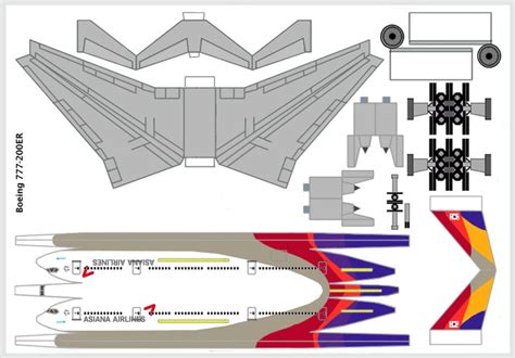 빠지다 종이 비행기항공기 만들기 B767 300 아시아나 스타얼라이언스 대한항공 제주항공 에어부산 진에서 티웨이 B737 400 500 전개도