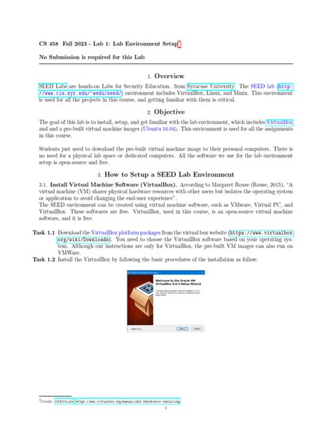 cs458 lab01 pdf virtual machine superuser